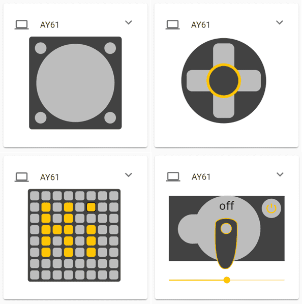 Dashboard of devices